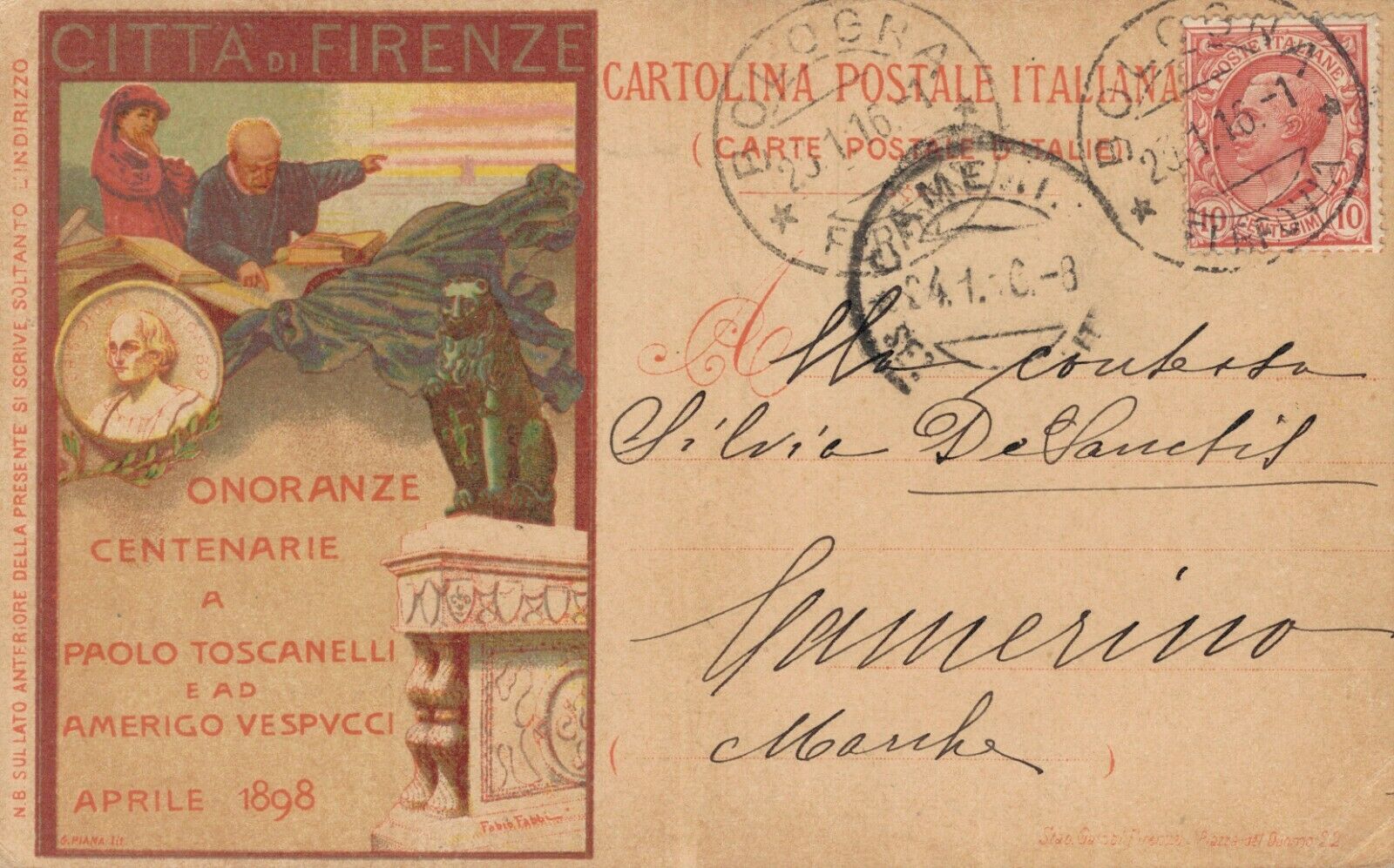 Onoranze Centenaria Paolo Toscanelli 1898 - 04.28 | Topics ...