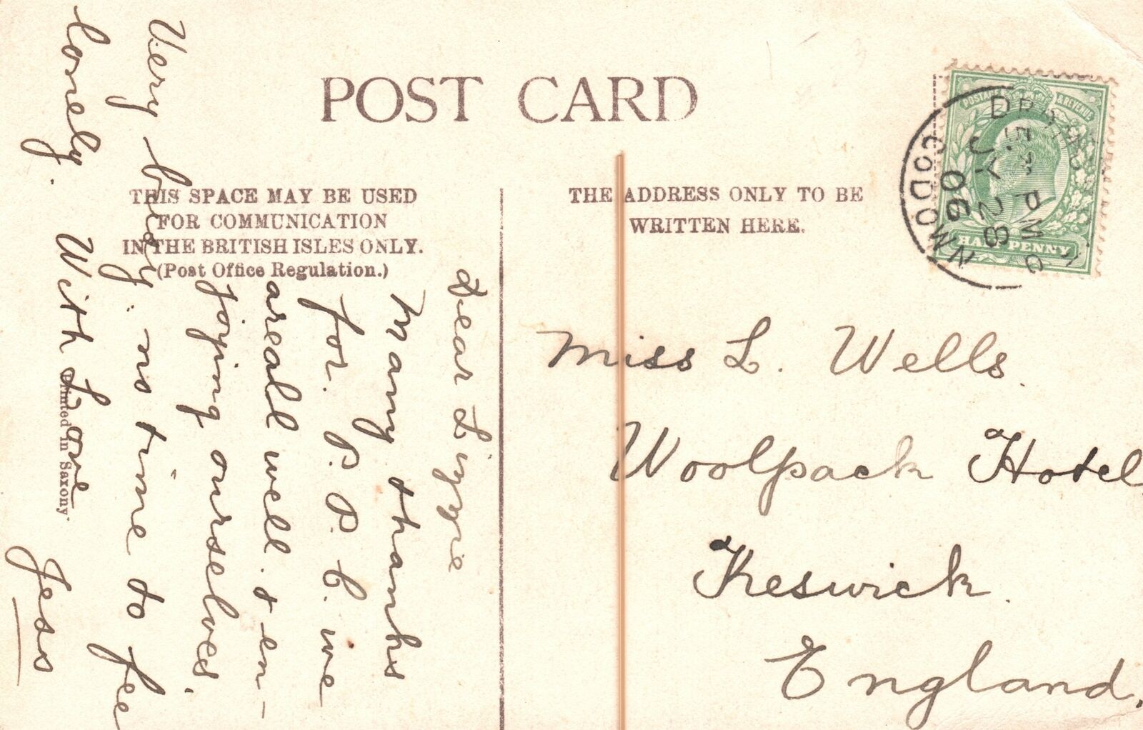 Vintage Postcard Queen's College Research institution Belfast Northern ...