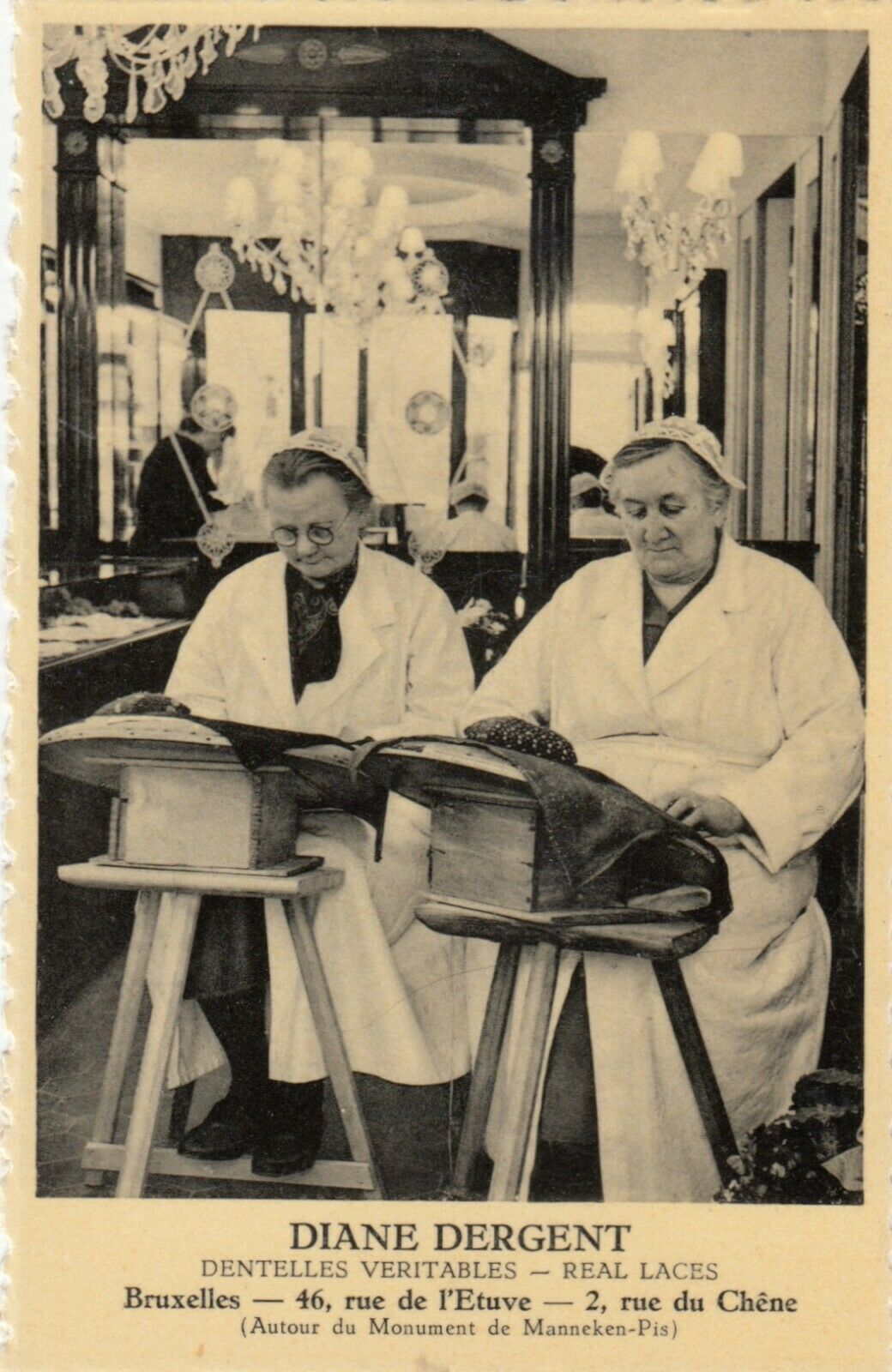 BELGIUM, 1930s ; Diane Dergent, Dentalles Veritables - Real Laces ...