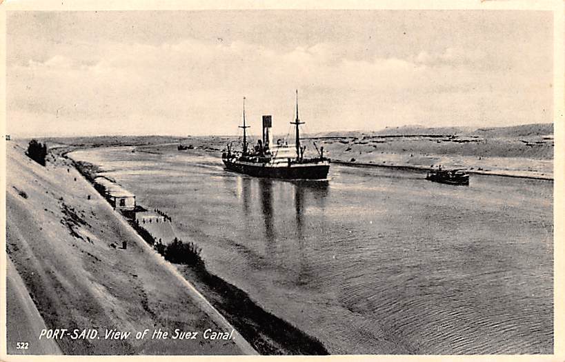 View of the Suez Canal Port Said Egypt, Egypte, Africa Unused | Africa ...