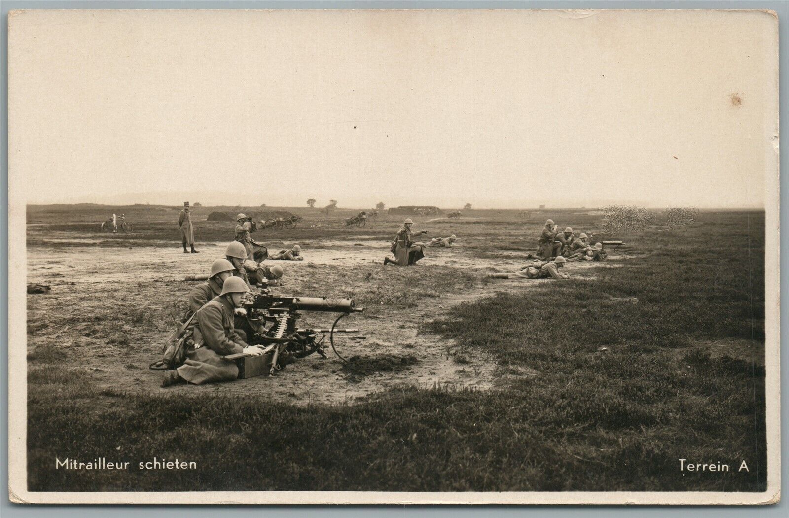 Netherlands Military Machine GUN Wwii ERA Vintage 1940 Real Photo ...