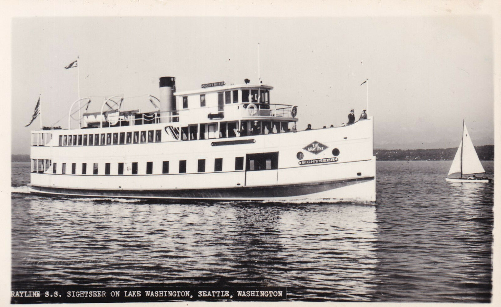 RP: SEATTLE, Washington, 1920-1940s; Rayline S.S. Sightseer On Lake ...