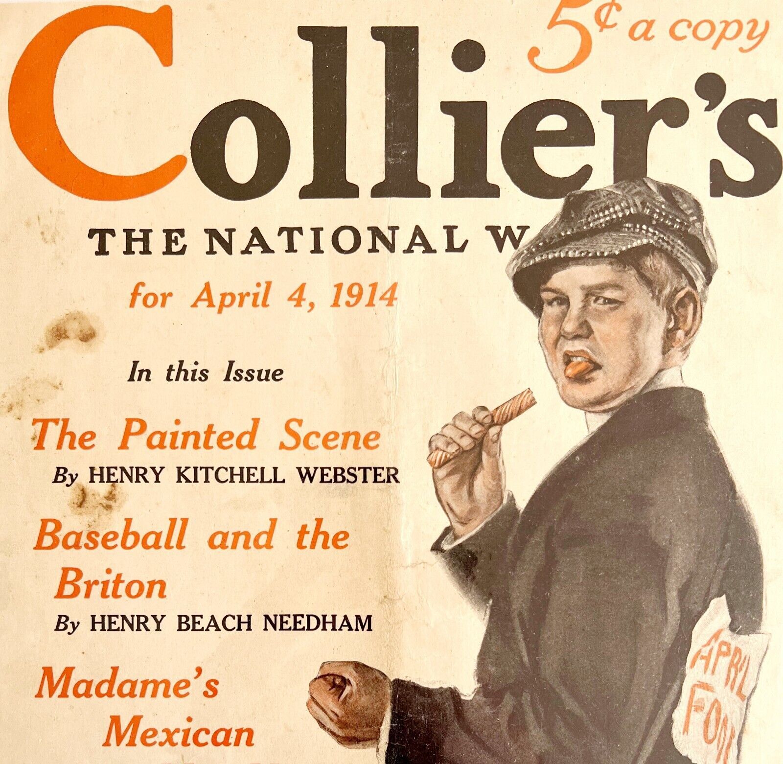 Collier's April Fool 1917 Lithograph Magazine Cover Antique Art DWCC1 ...