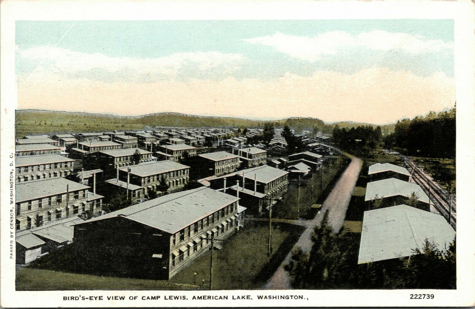 1900-20 Postcard Bird's-Eye View Camp Lewis Barracks Lakeview Tacoma ...