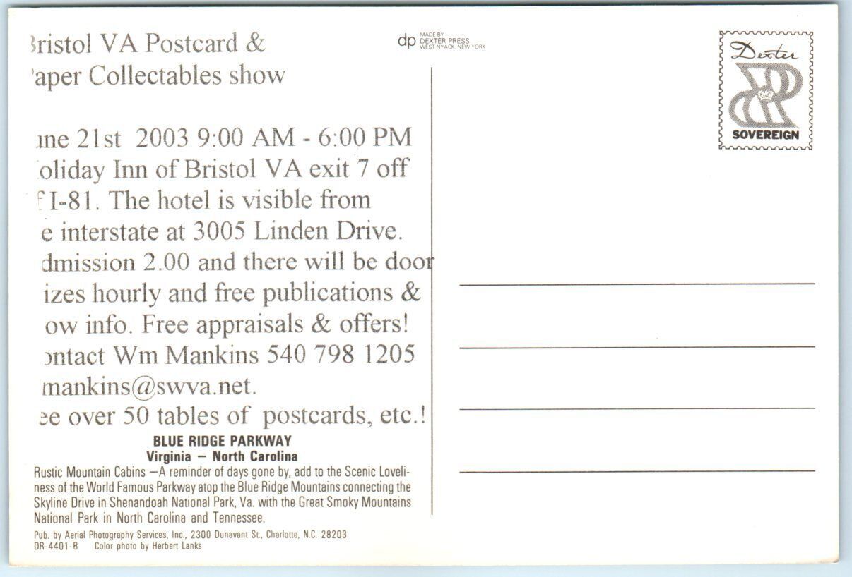 Postcard - Rustic Mountain Cabins, Blue Ridge Parkway | Other ...