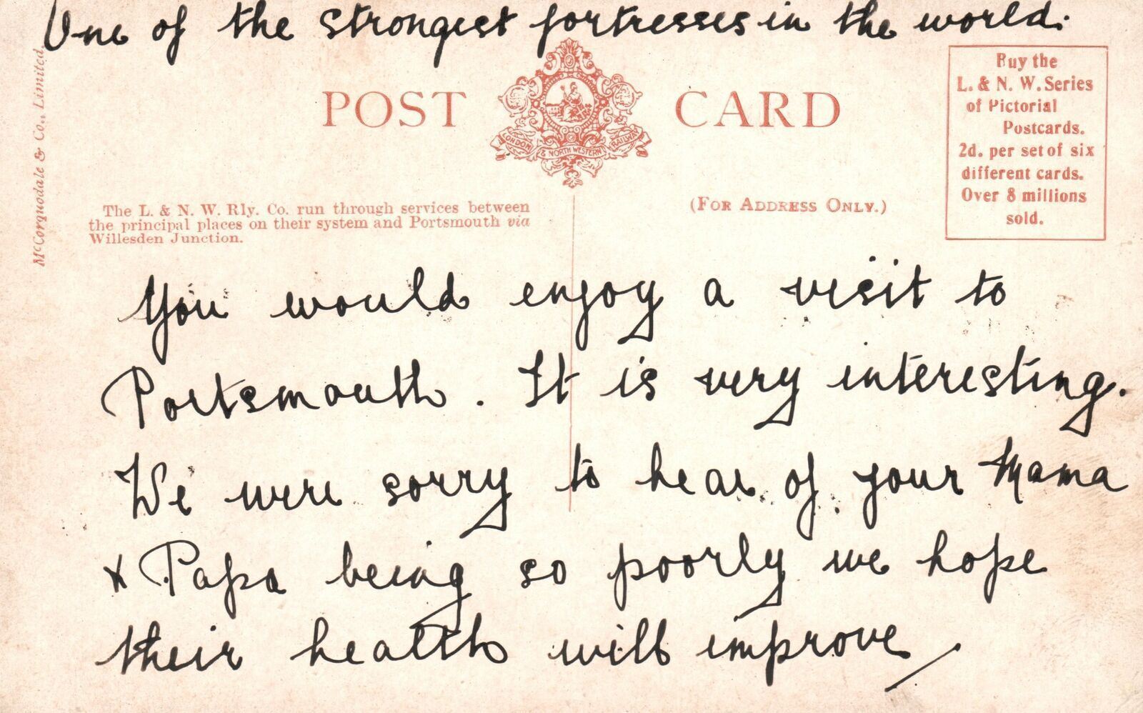 Vintage Postcard 1910's Portsmouth The Natural Harbour Hampshire ...