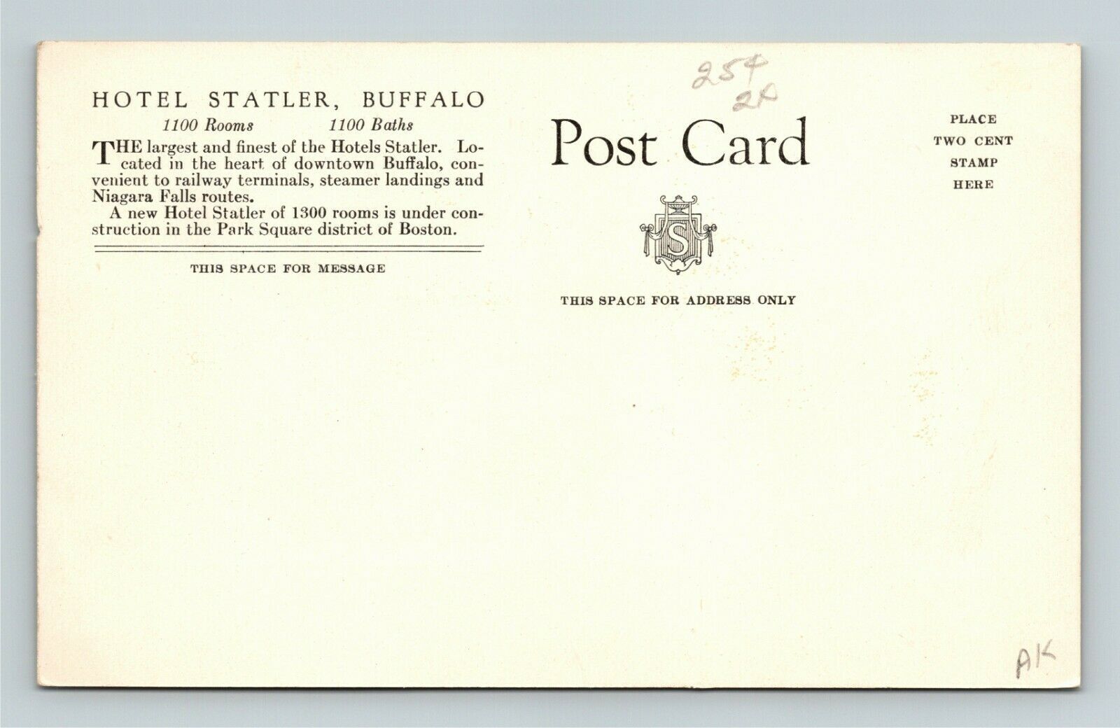 Buffalo NY-New York, Palm Room at Hotel Statler, Advertising Vintage ...