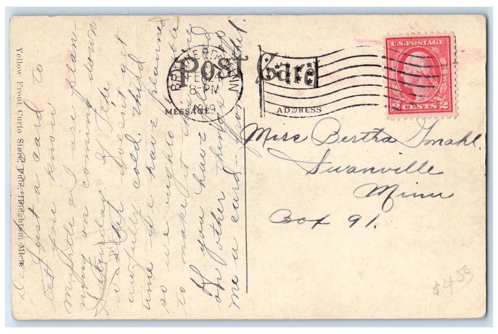 1919 Scene Of Steamer Juniata At Houghton Michigan MI Unposted Vintage ...