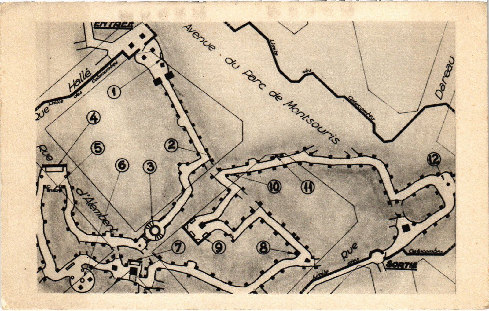 CPA PARIS Catacombes Plan de l'Ossuaire (1240965) | Europe - France ...
