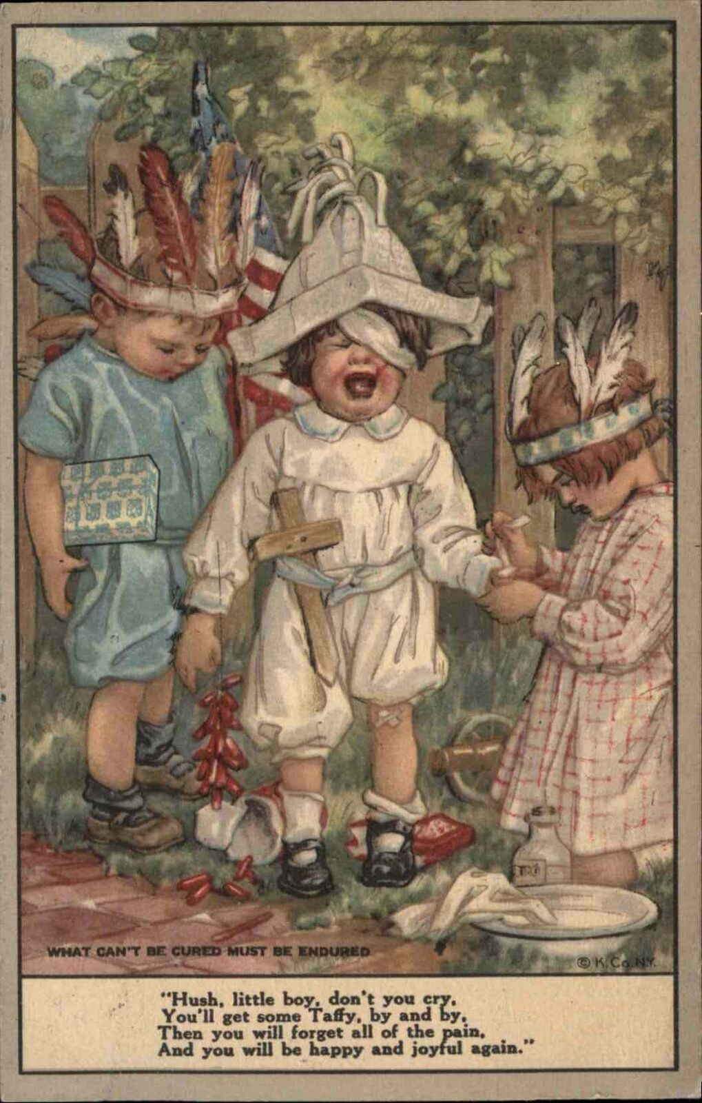 FRALINGER'S TAFFY Crying Little Boy Little Girl Nurse PIRATES AND ...