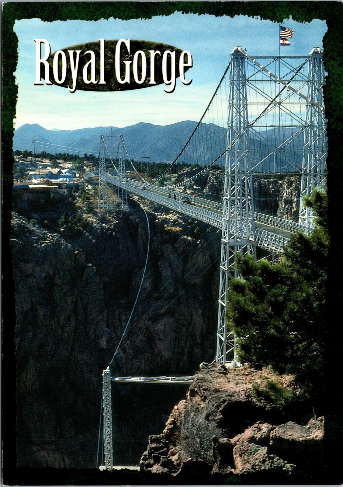 Vintage Continental Size Postcard World's Highest Suspension Bridge ...