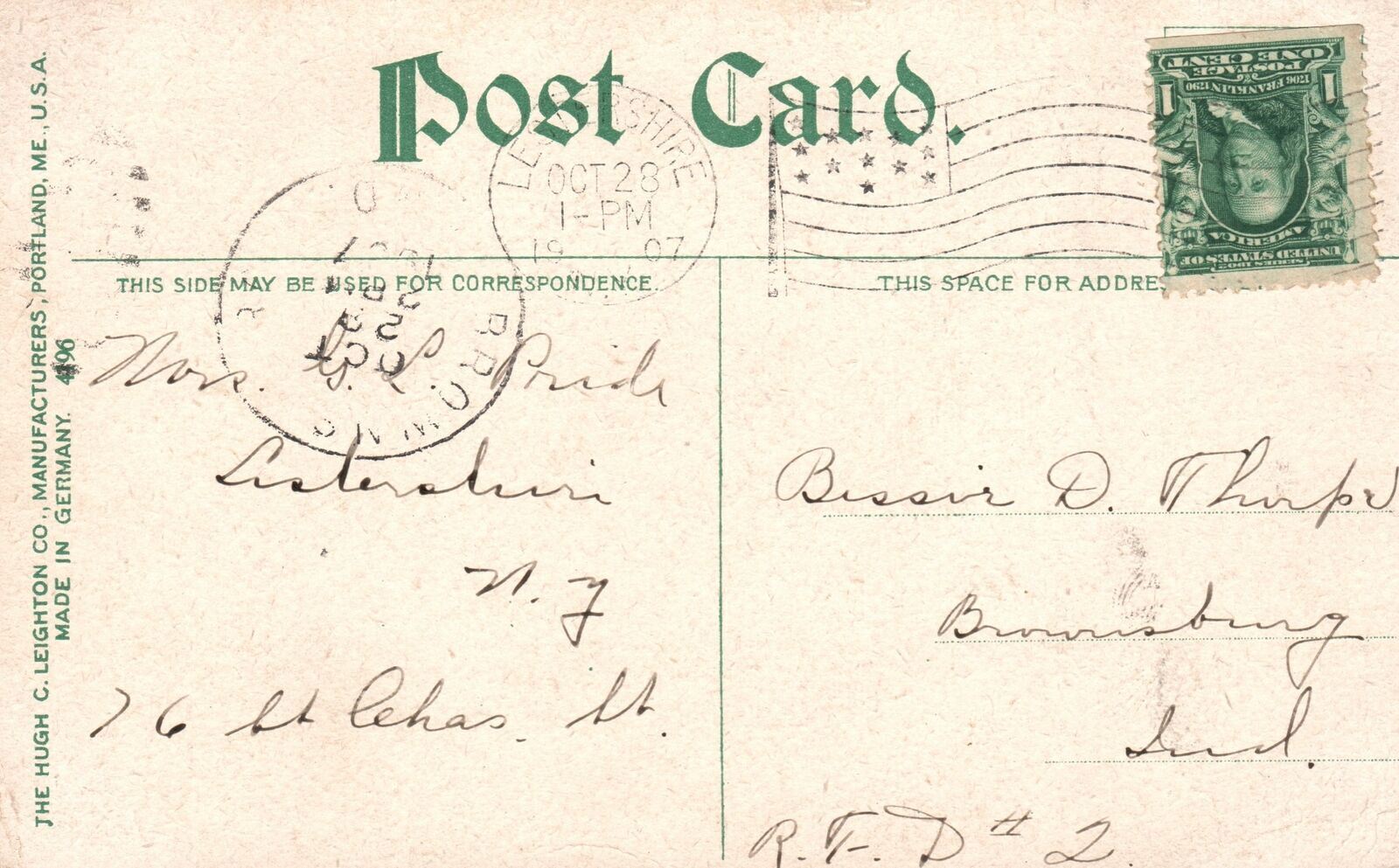 Vintage Postcard 1907 High School Building Campus Binghamton New York ...