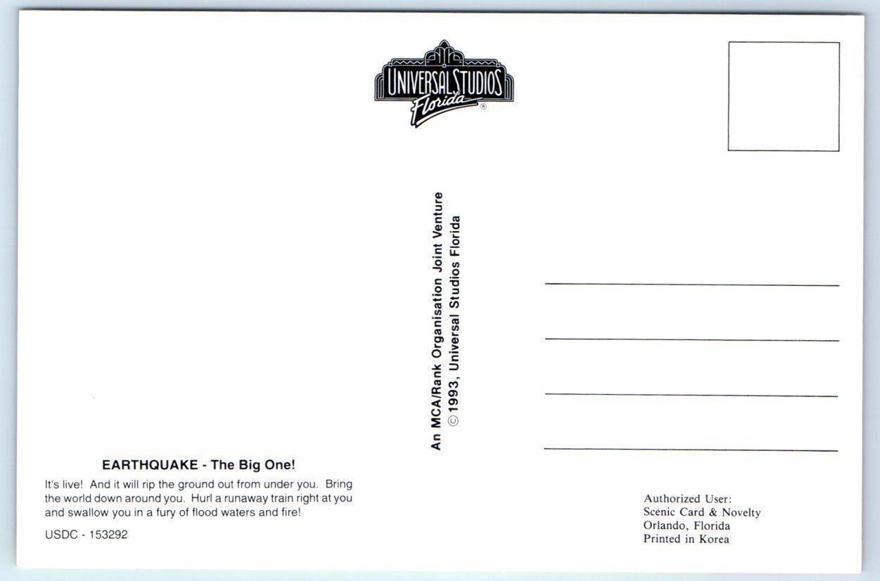 UNIVERSAL STUDIOS, Orlando FL ~ Amusement Park EARTHQUAKE 1993 ~ 4"x6 ...