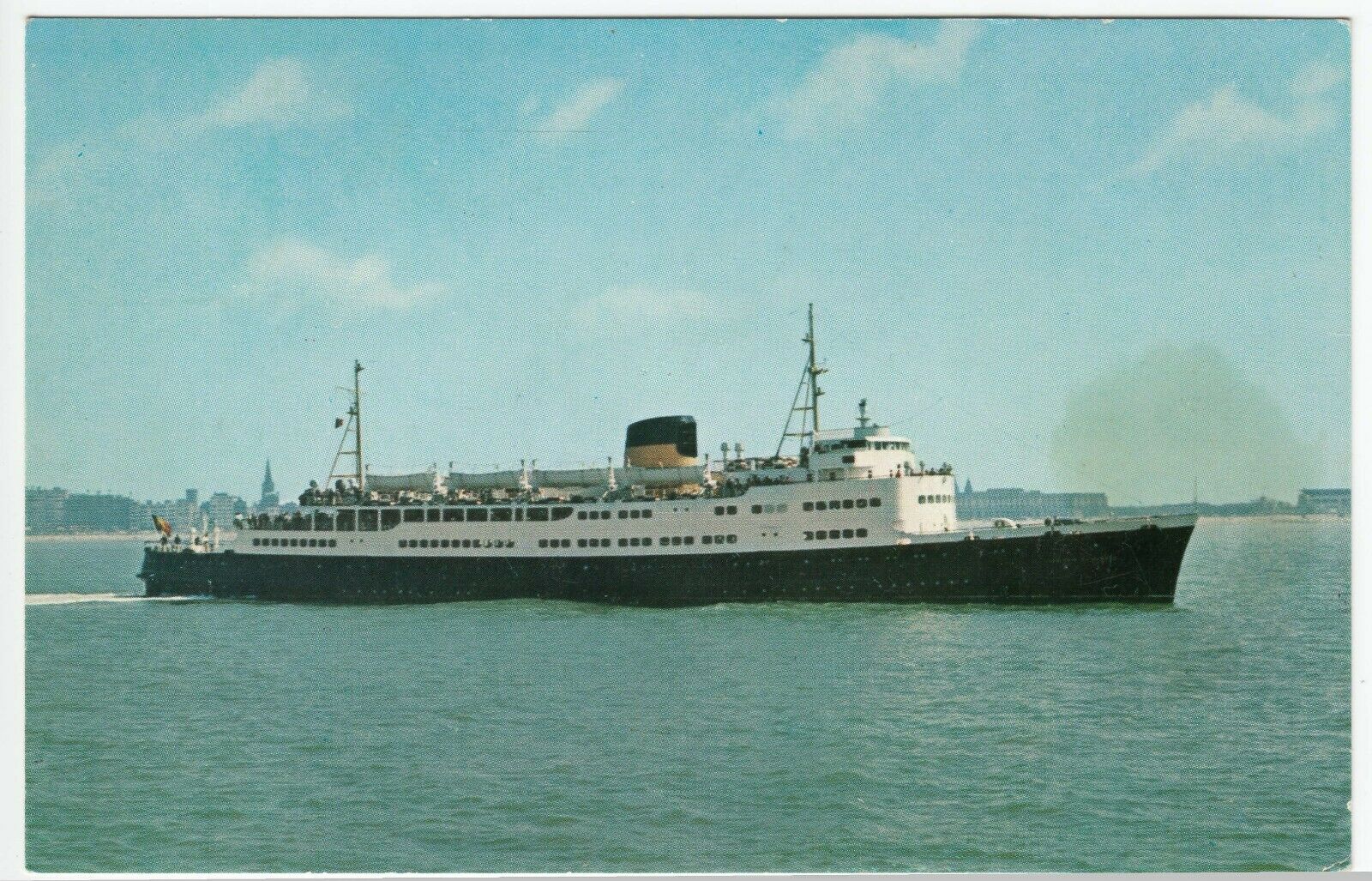 Shipping; Ostend - Dover Ferry "Koningin Elisabeth" PPC, Unused, c 1960 ...