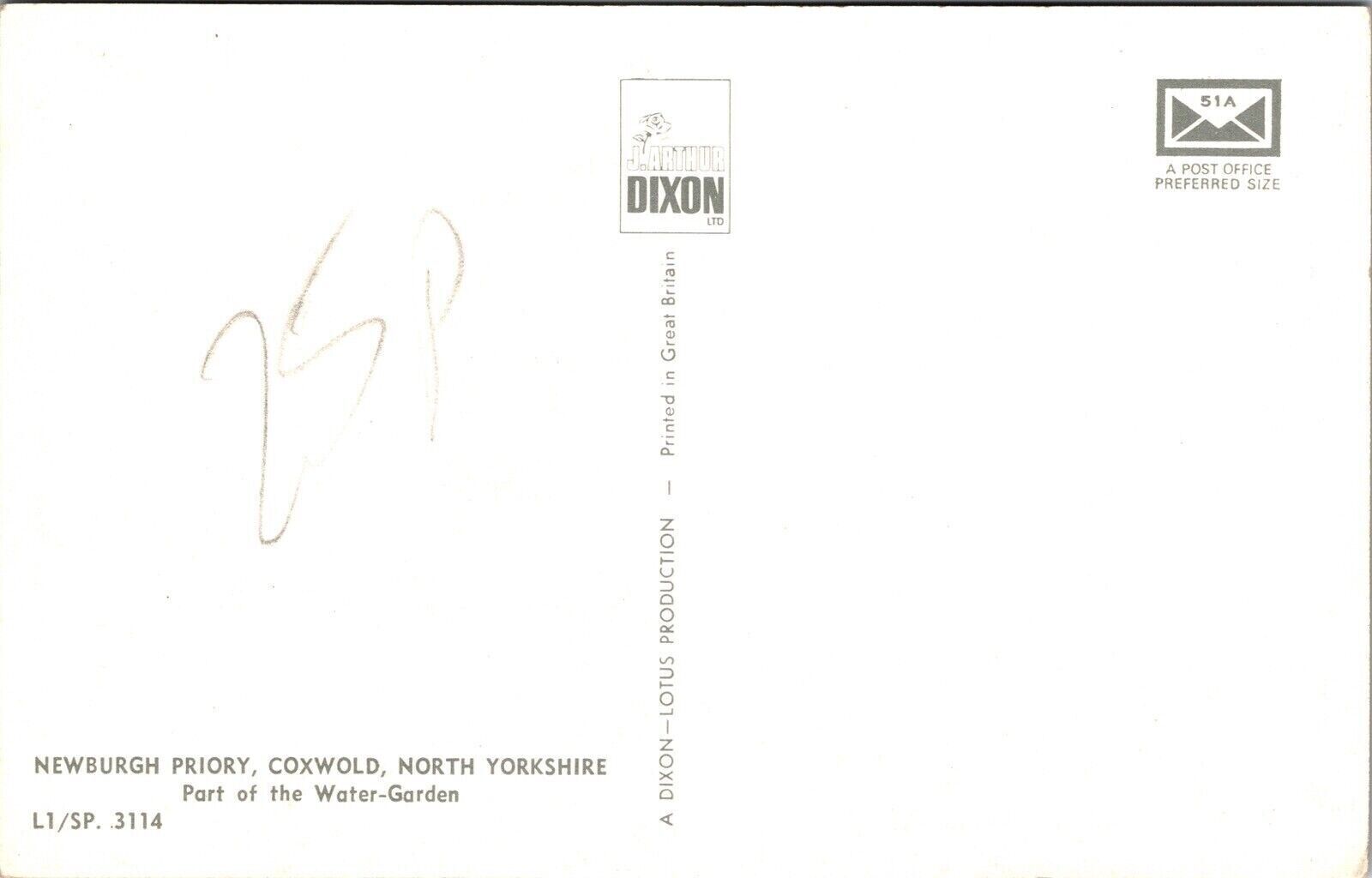 Newburgh Priory Coxworld North Yorkshire Water Garden Postcard | Europe ...