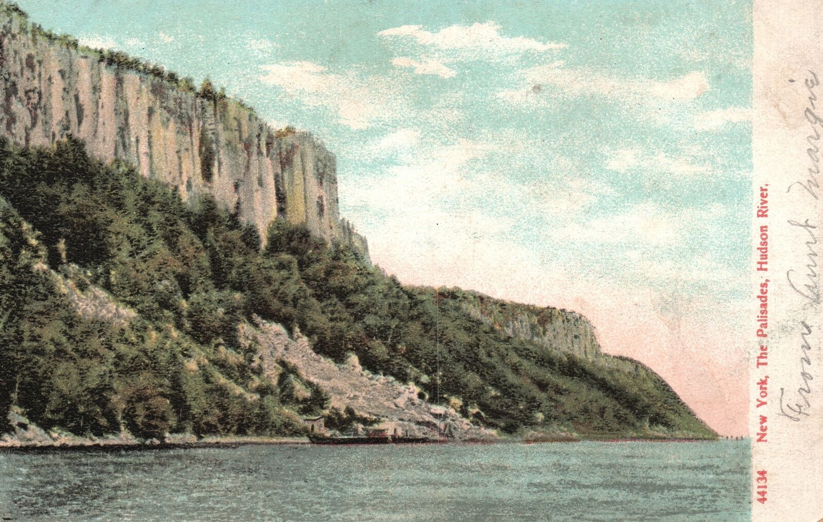 Vintage Postcard 1900's View of The Palisades Hudson River New York N ...