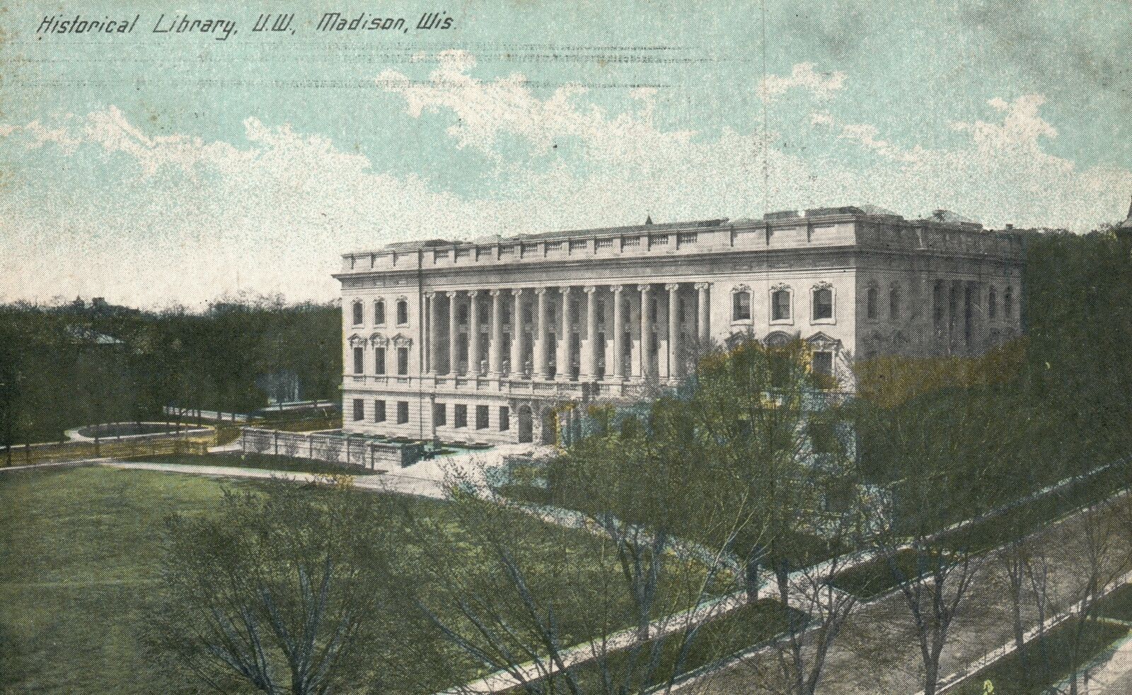 Vintage Postcard 1918 Historical Library U.W. Madison Wisconsin WI ...