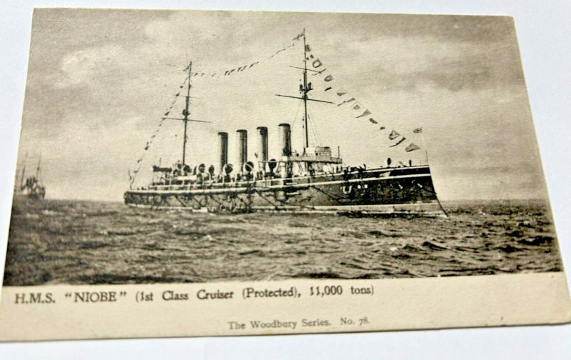 UK British Royal Navy HMS Niobe WWI Vintage Postcard | Europe - United ...
