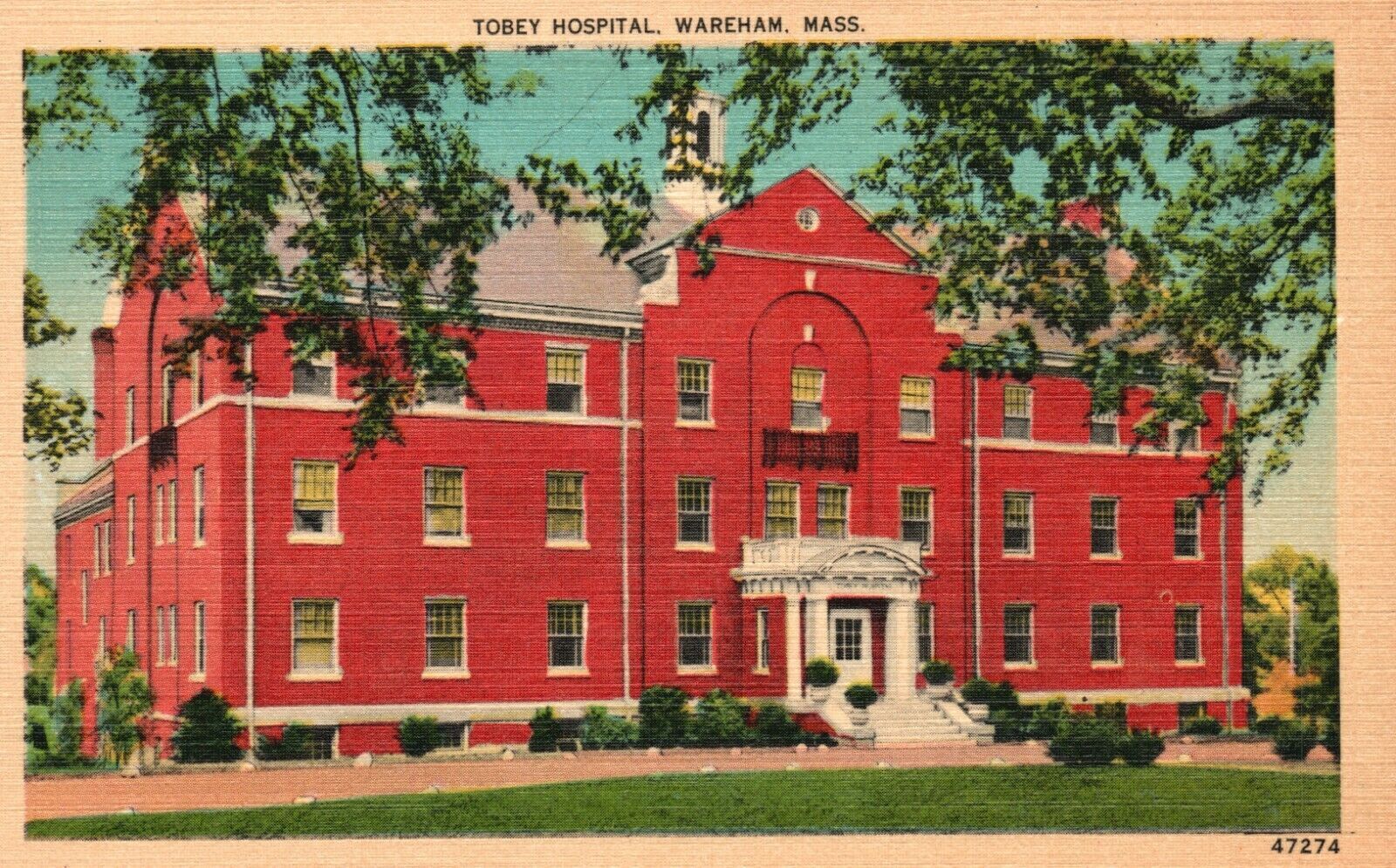 Vintage Postcard 1940's Tobey Hospital Wareham MA Massachusetts ...