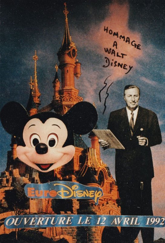 Euro Walt Disney 1992 Opening Rare Limited of 100 French Postcard ...