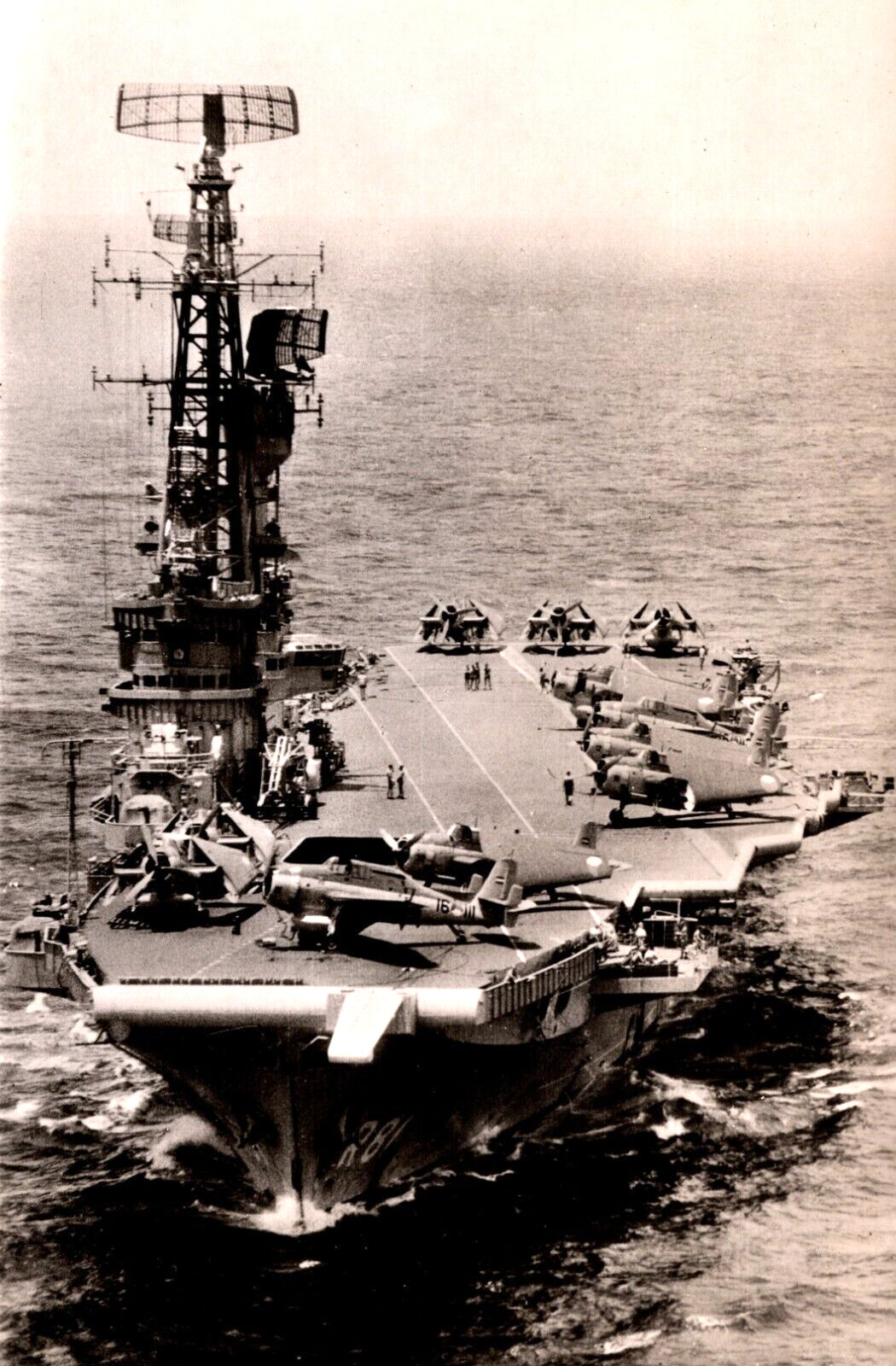 Battleship Hr. Ms Karel Doorman Aircraft Carrier Vintage RPPC 09.83 ...