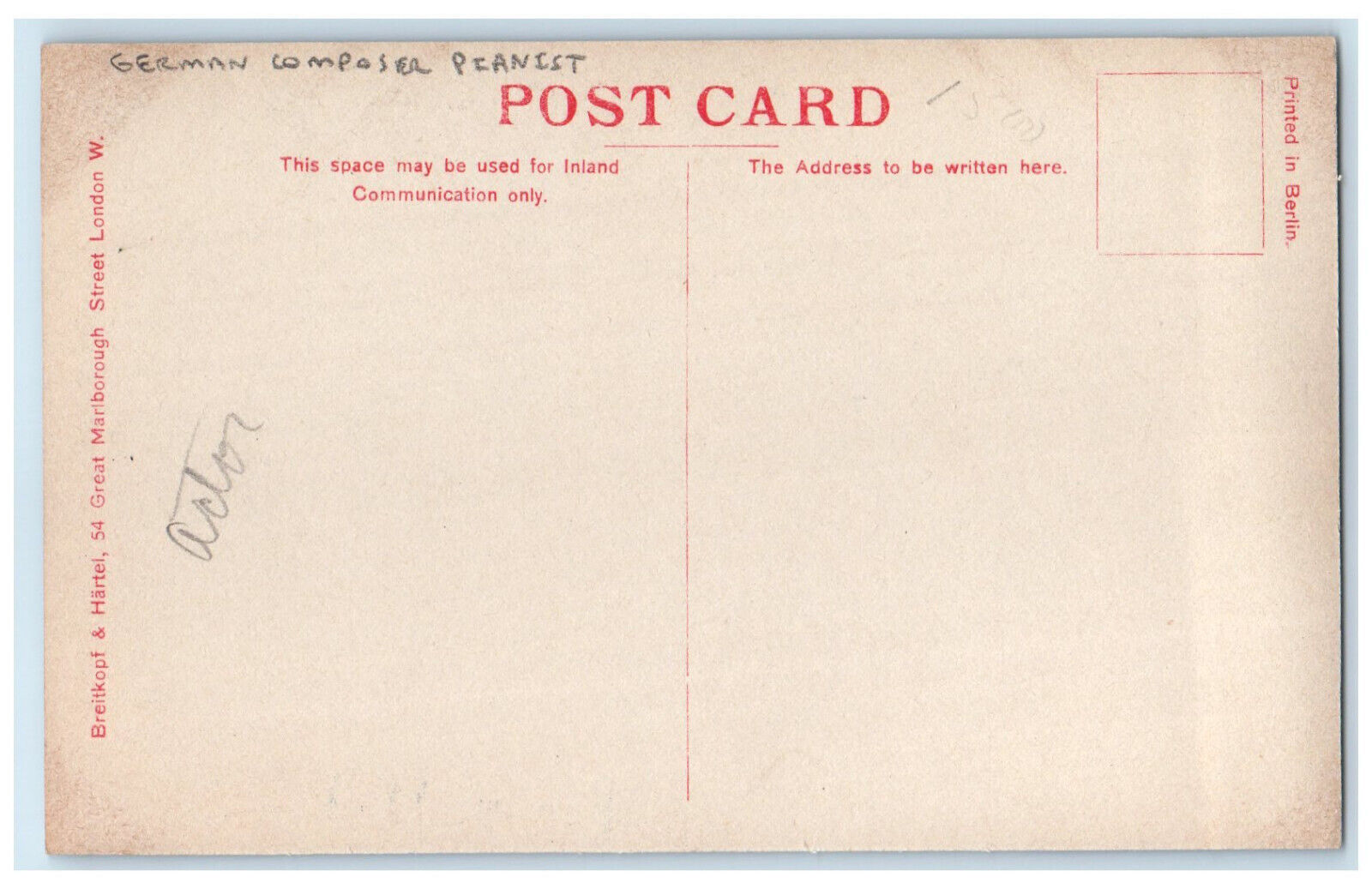 Germany RPPC Photo Postcard Emil Sauer German Actor Composer Pianist ...