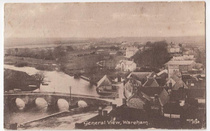 Dorset; General View, Wareham PPC, George V Era, View Of Bridge From ...