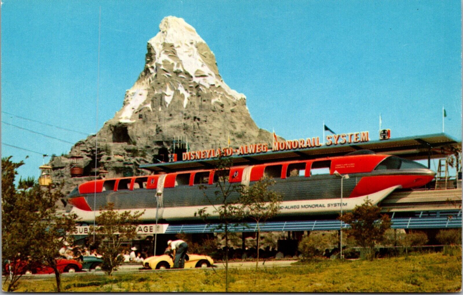 Disneyland Alweg Monorail System Matterhorn Mountain Autopia Ride ...