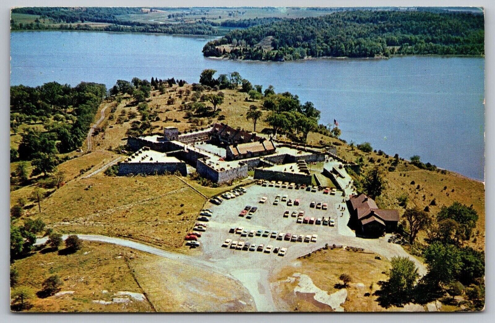 Fort Ticonderoga New York Lake Champlain Birds Eye View Chrome PC ...