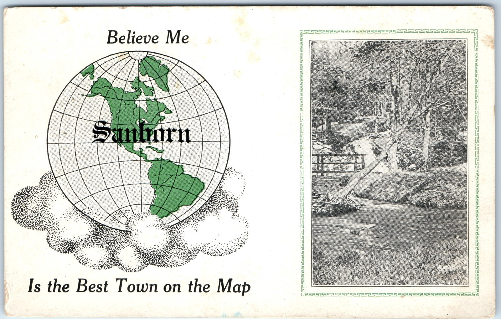 c1910s Sanborn, MN Greetings "Best Town on the Map" Custom PC World ...