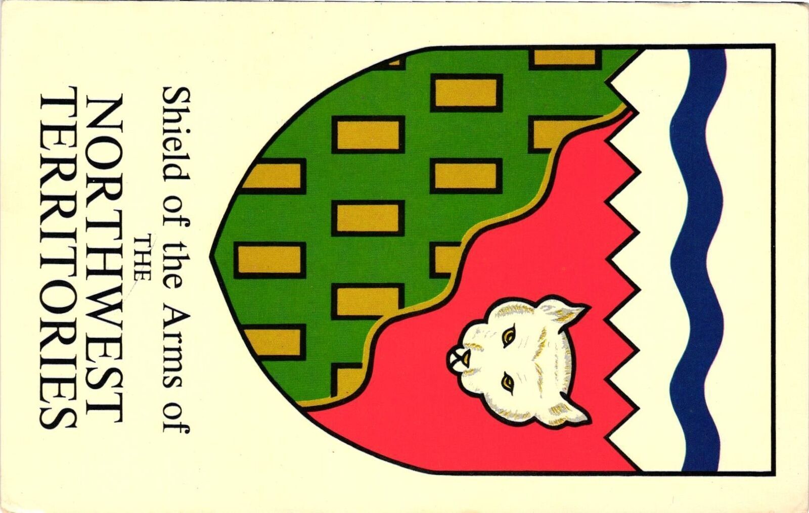 Vintage Postcard- Shield of the Arms of the Northwest Territories 1960s ...
