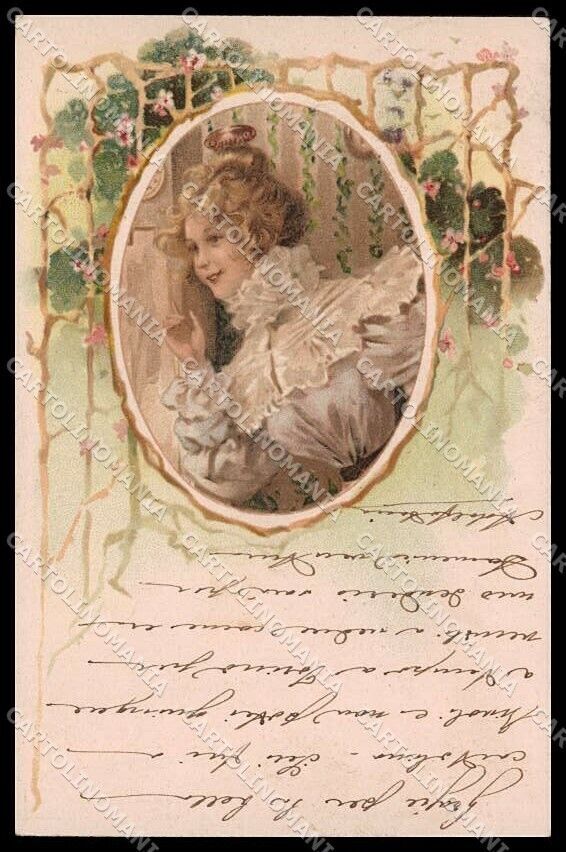 Illustratori Artist Signed Lady Art Nouveau cartolina ZG8710 | Topics ...