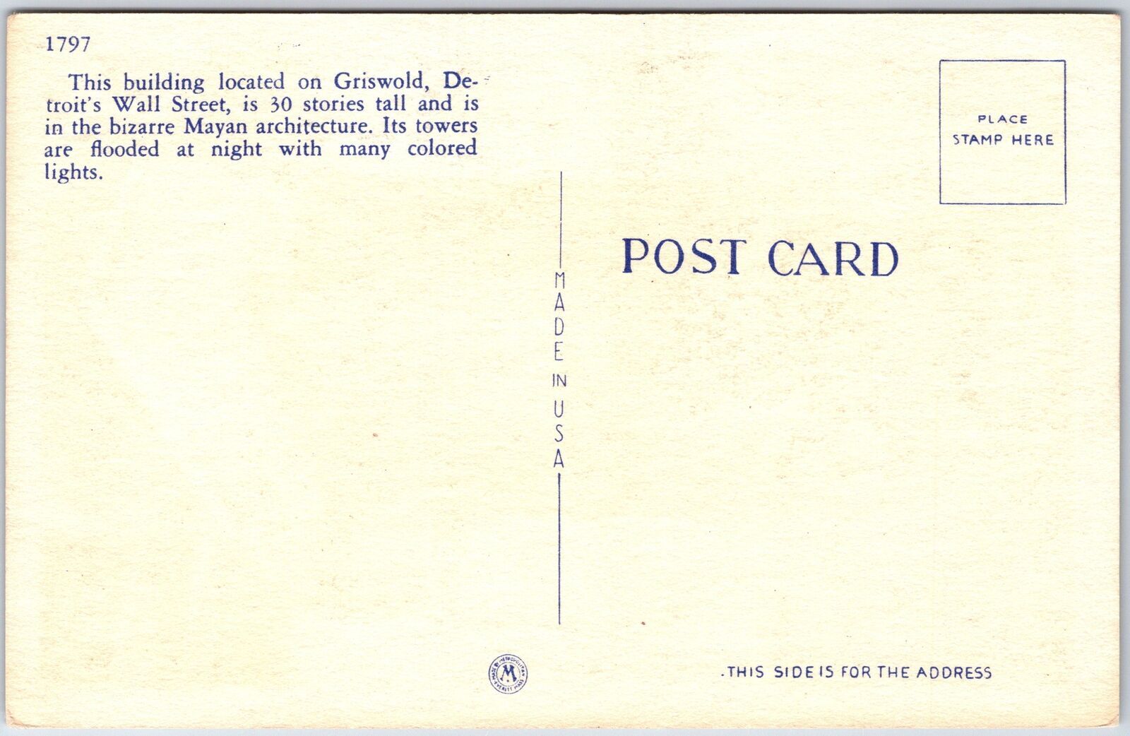 Vintage Postcard the Union Guardian Building at Detroit Michigan C ...