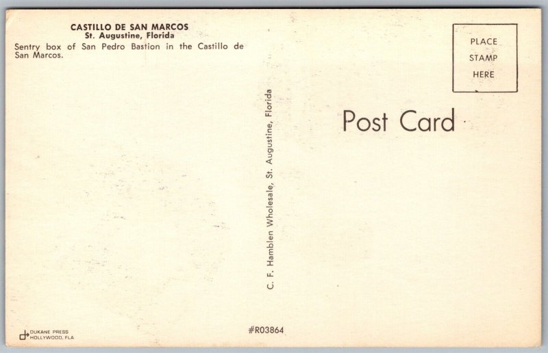 Vtg St Augustine FL Sentry Box Castillo De San Marcos National Monument ...