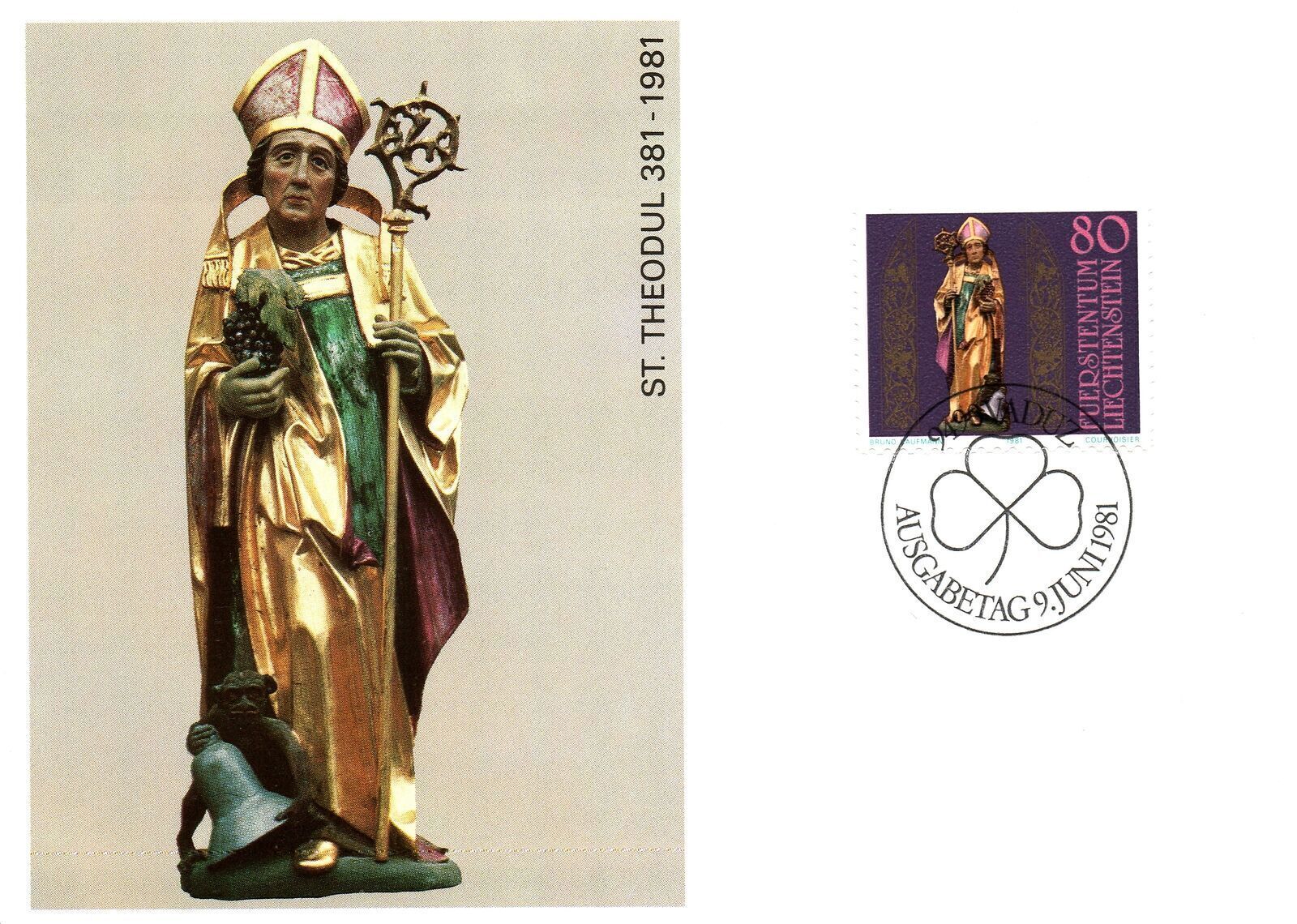 Lichtenstein Official Maximum Postcard 1600th Anniversary of ST ...