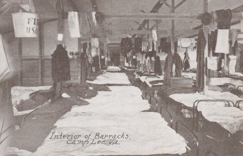 Military World War I Era Interior Of Barracks Camp Lee Virginia ...
