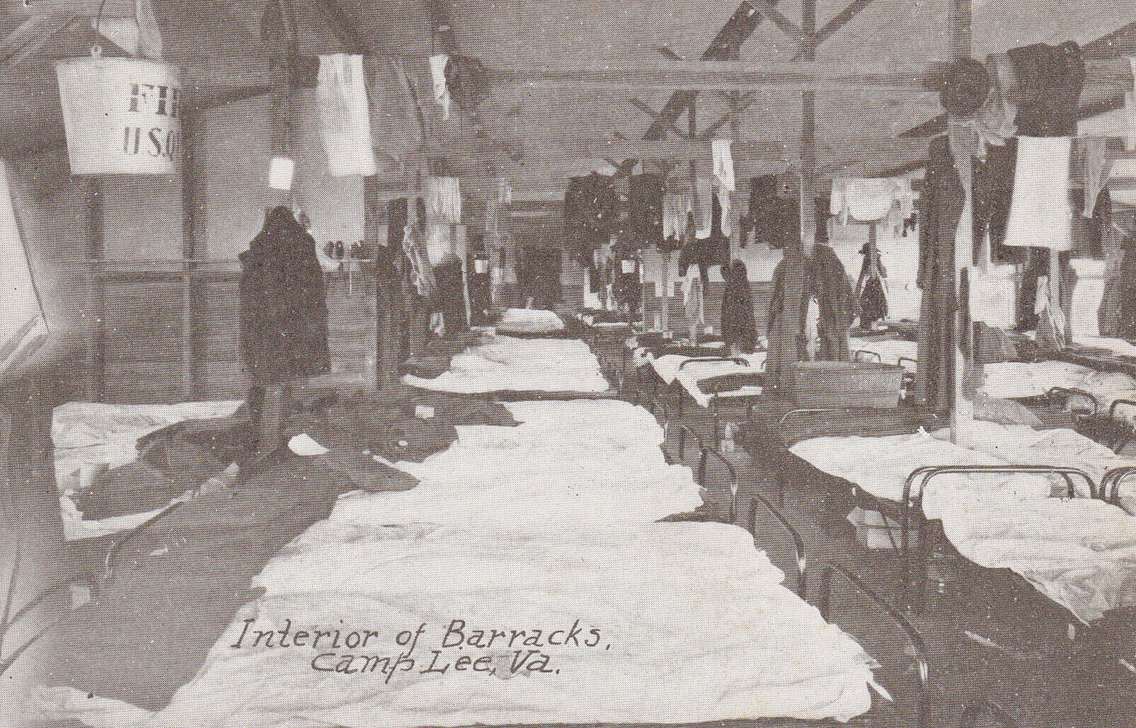 Military World War I Era Interior Of Barracks Camp Lee Virginia ...
