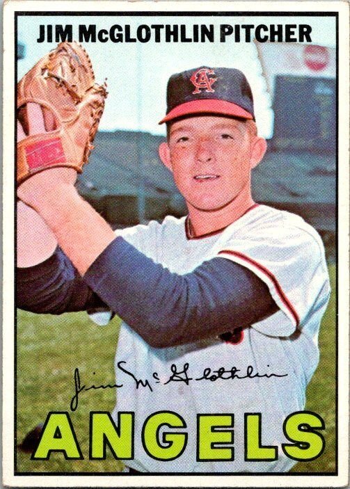 1967 Topps Baseball Card Jim McGlothlin California Angels sk1892 ...