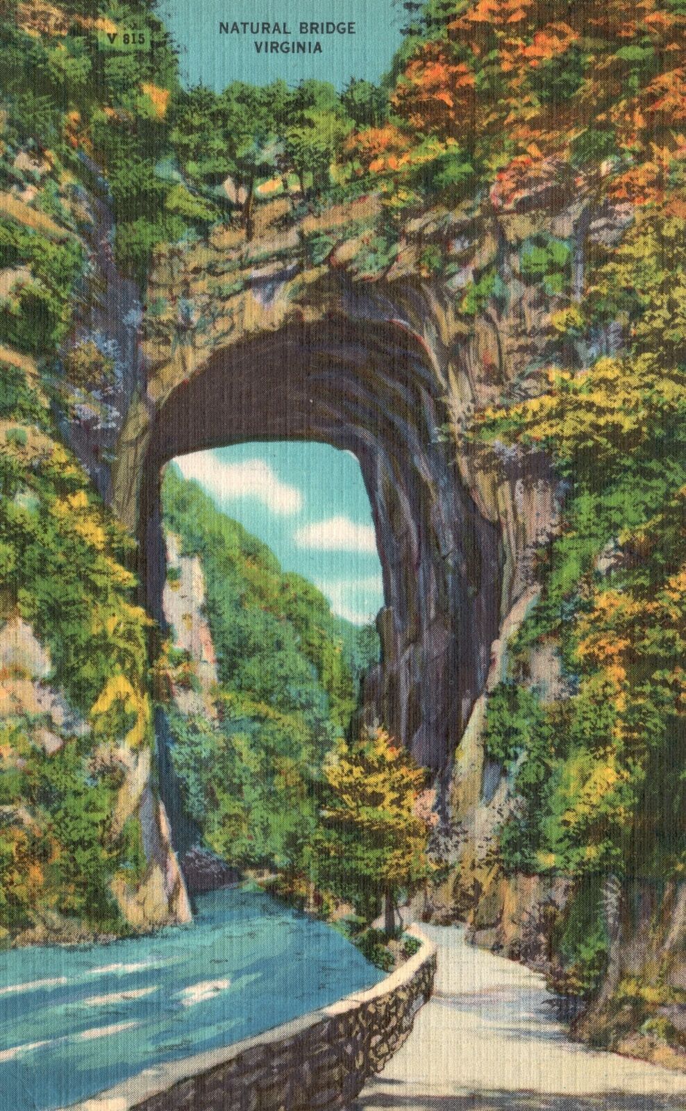 Vintage Postcard 1955 Natural Bridge One Of Seven Natural Wonders Of ...