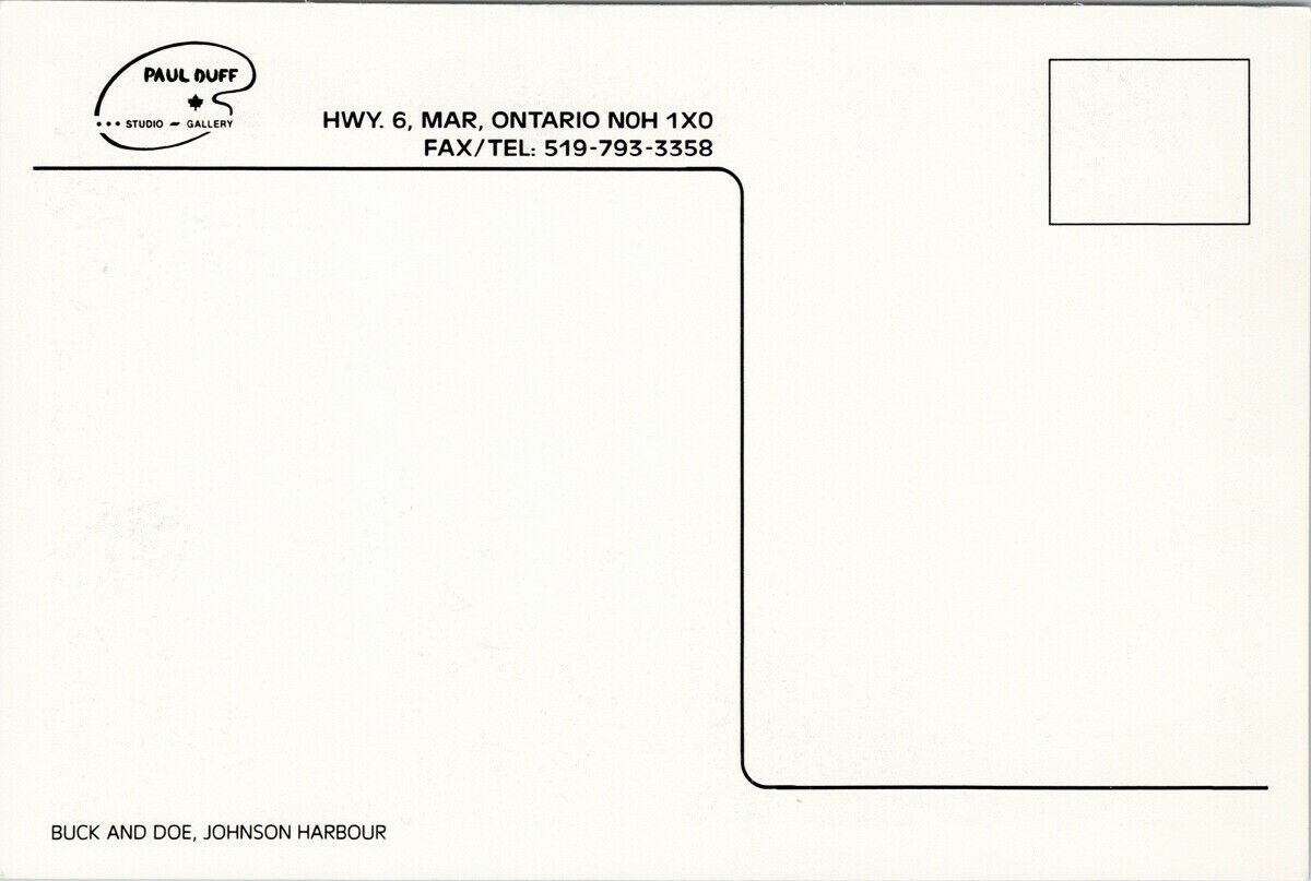 'Buck and Doe' Johnson Harbour Paul Duff Gallery Artwork Unused ...
