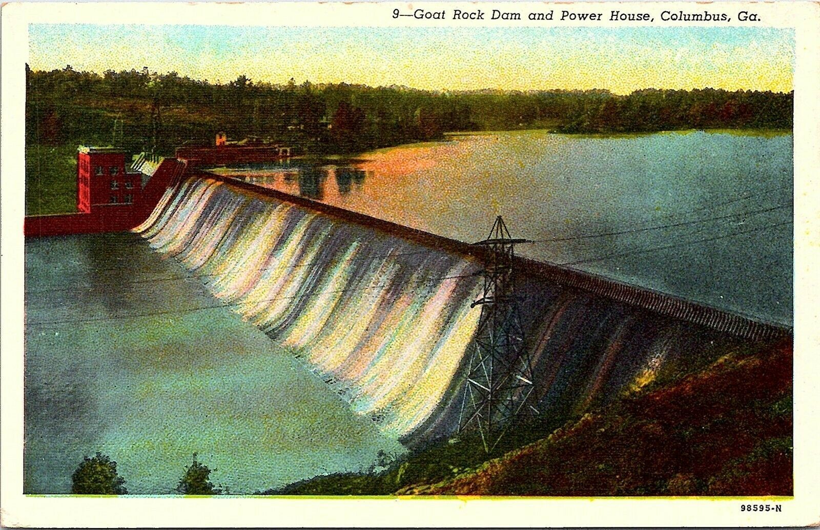 Postcard~Goat Rock Dam and Powerhouse~Columbus, Georgia~Vintage~A71 ...