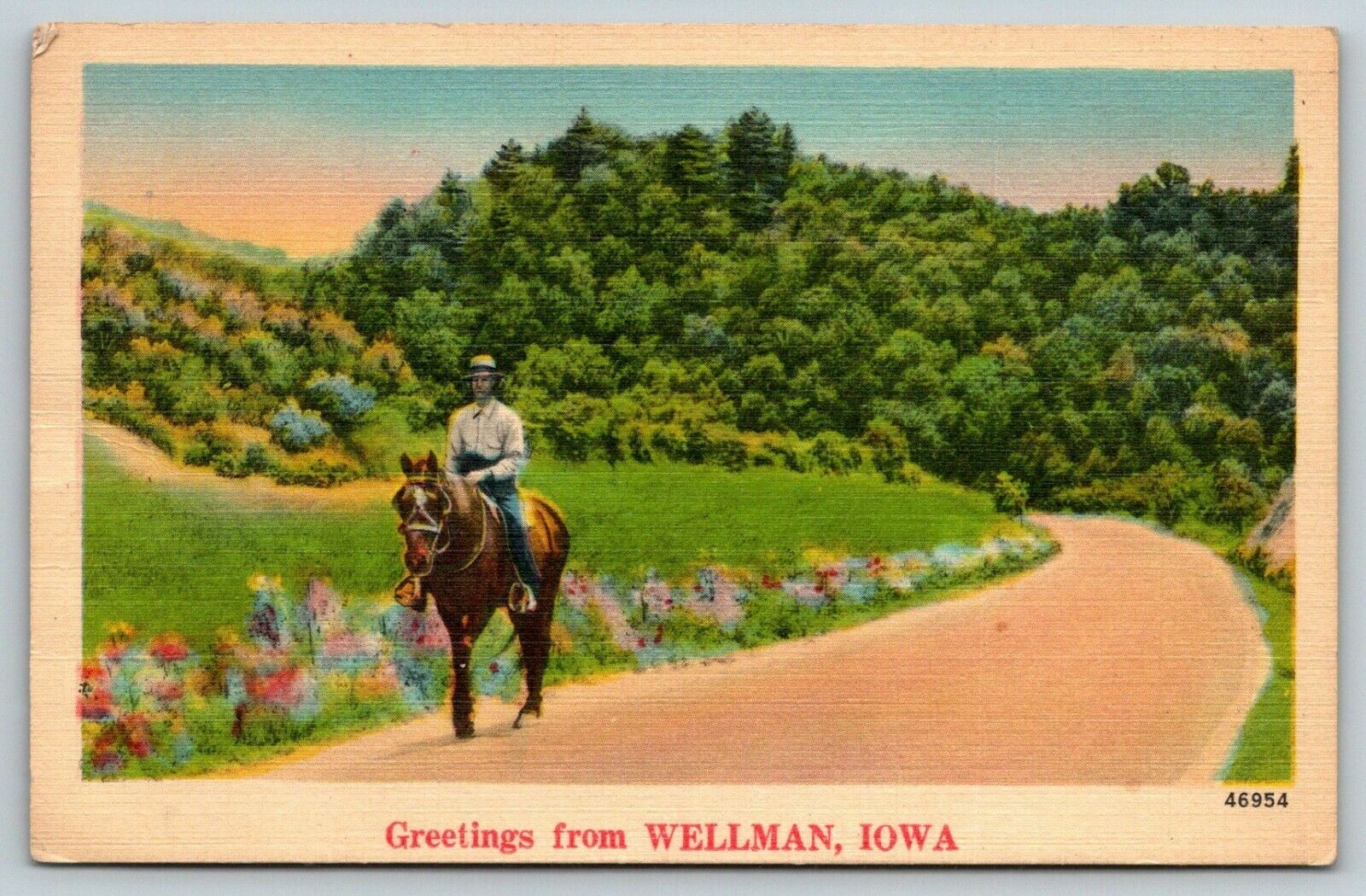 Wellman IA~Best of Scenery Outside Looked Like This~Horseback Rider on ...