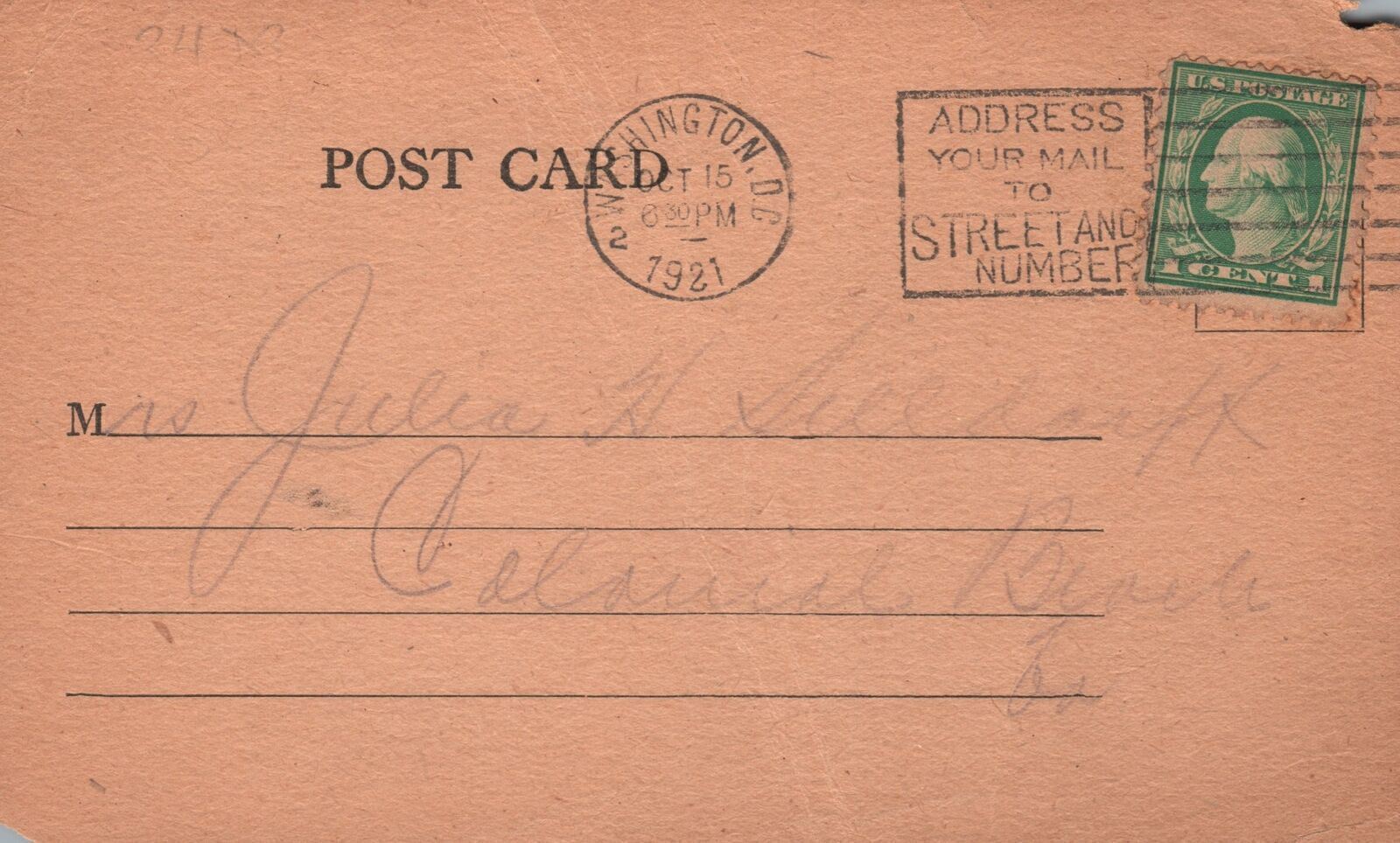 Vintage Postcard 1921 South Eastern Express Company Notice Letter to ...