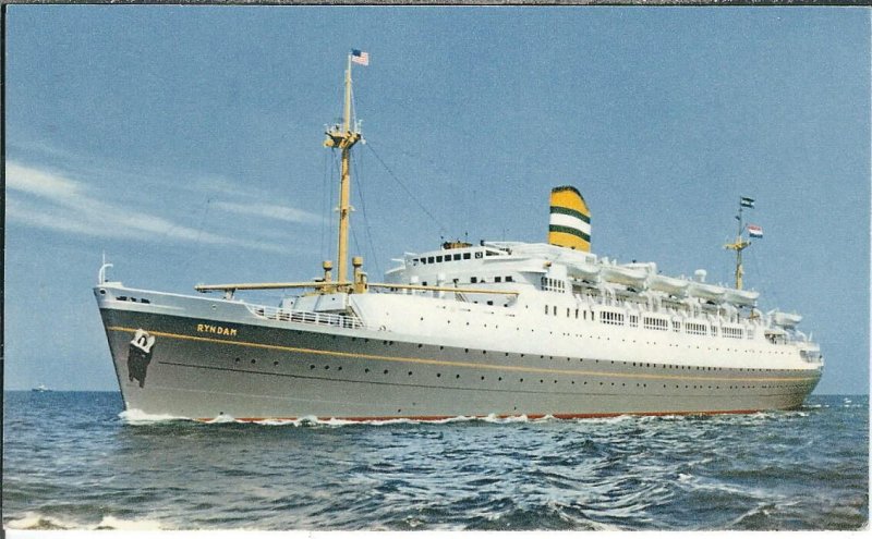 AZ-180 - Holland America Line, Ryndam, 1950's to 1960's Modern Chrome ...