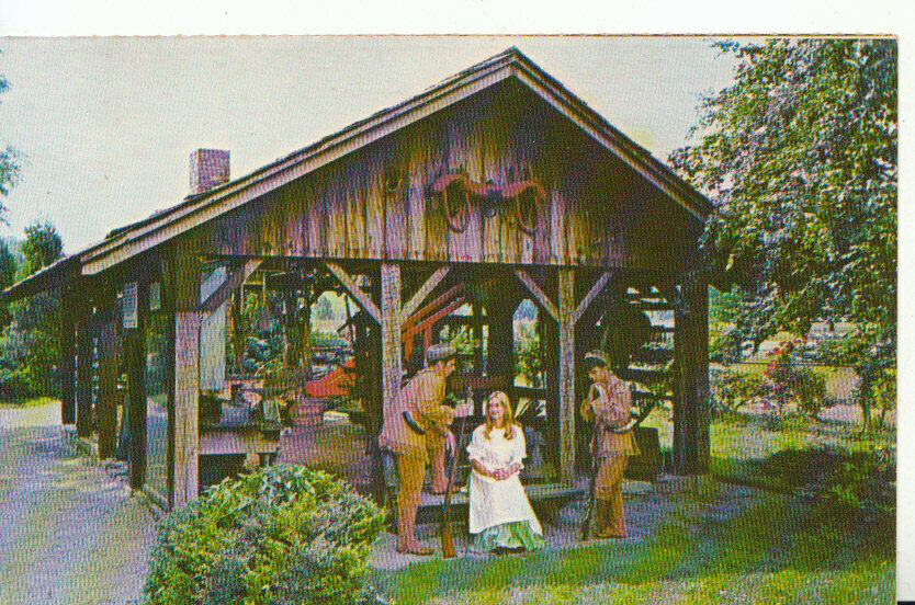 America Postcard - Fort Ligonier - The Old Village Blacksmith Chop, Pa ...