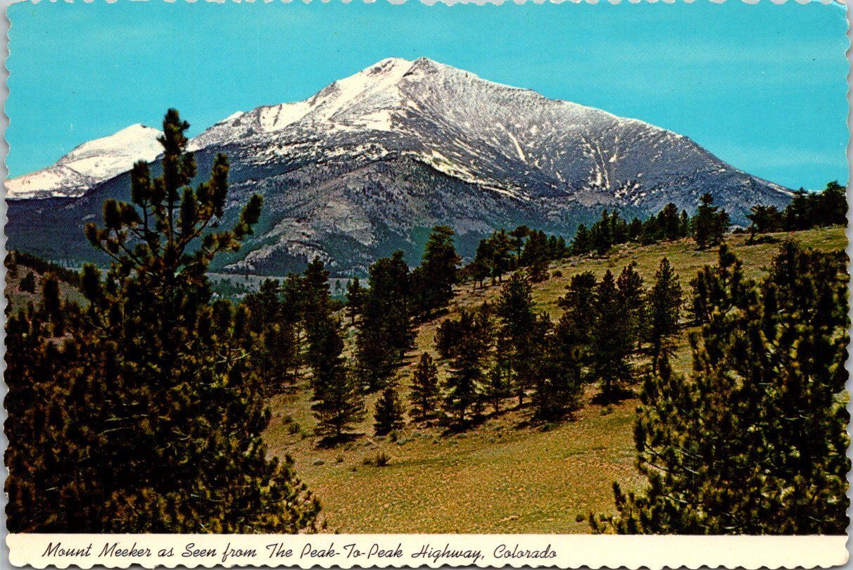 Colorado Rocky Mountains Mount Meeker Seen From Peak-To-Peak Highway ...