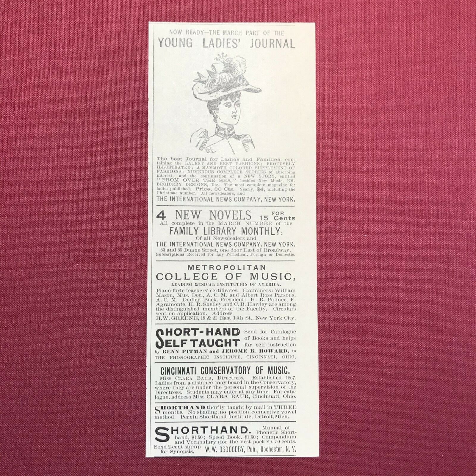 One Sheet Various 1892 Victorian Print Ads 2V1-30 | Ephemera - Chromo ...