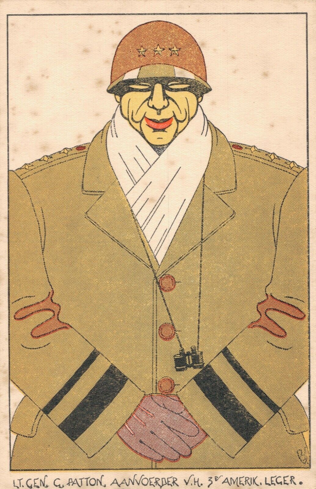 WW2 Military General George Patton America Caricature World War 2 06.20 ...