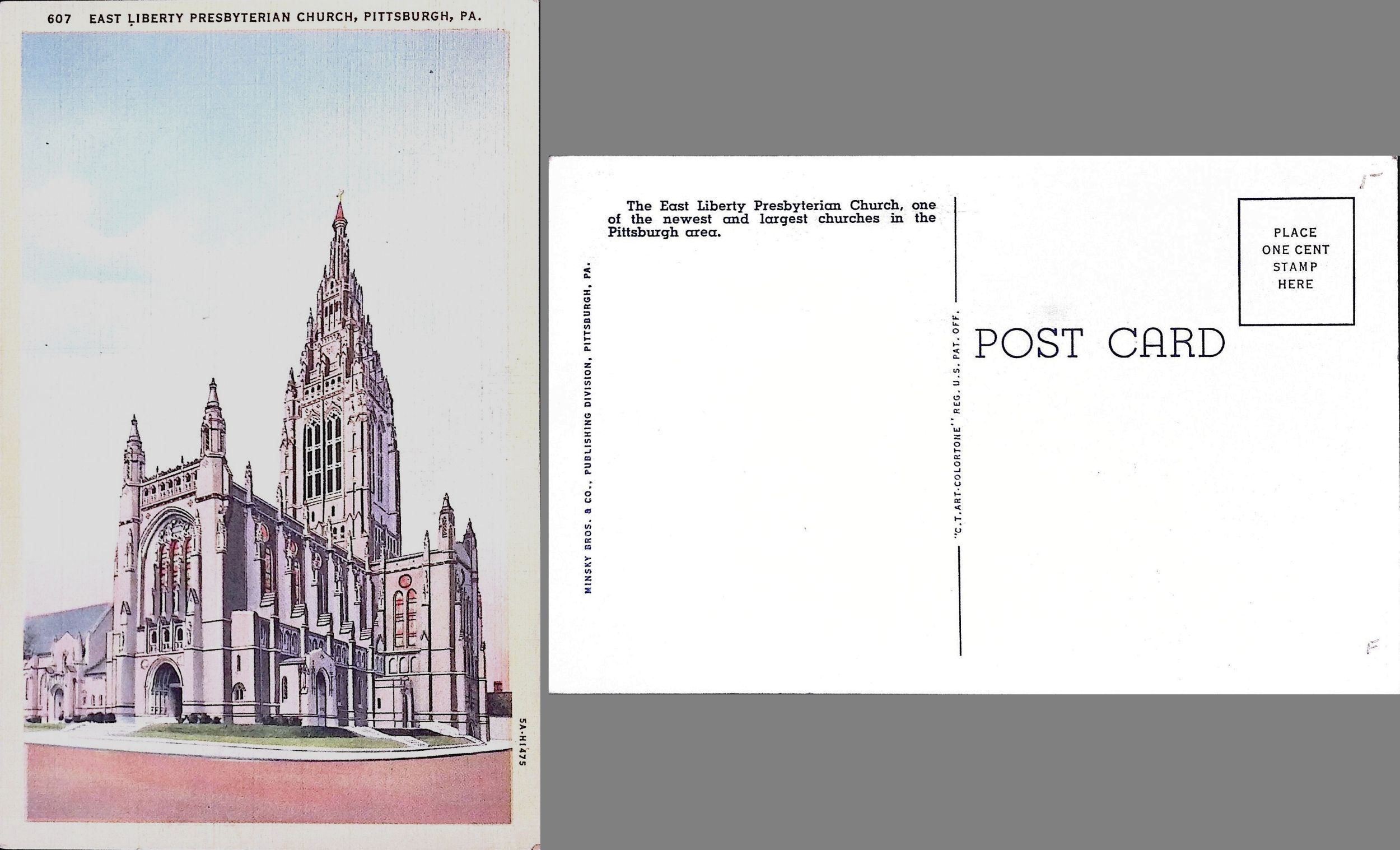 Vintage Postcard: "East Liberty Presbyterian Church, Pittsburgh, PA ...