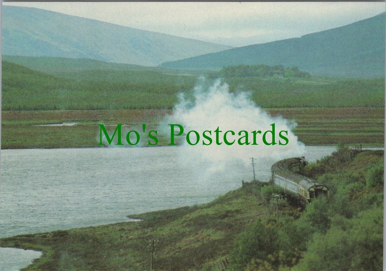 Railway Transport Postcard - Steam Train at Loch Achanalt, Kyle Line ...